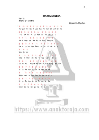 Not angka lagu nasional | PDF