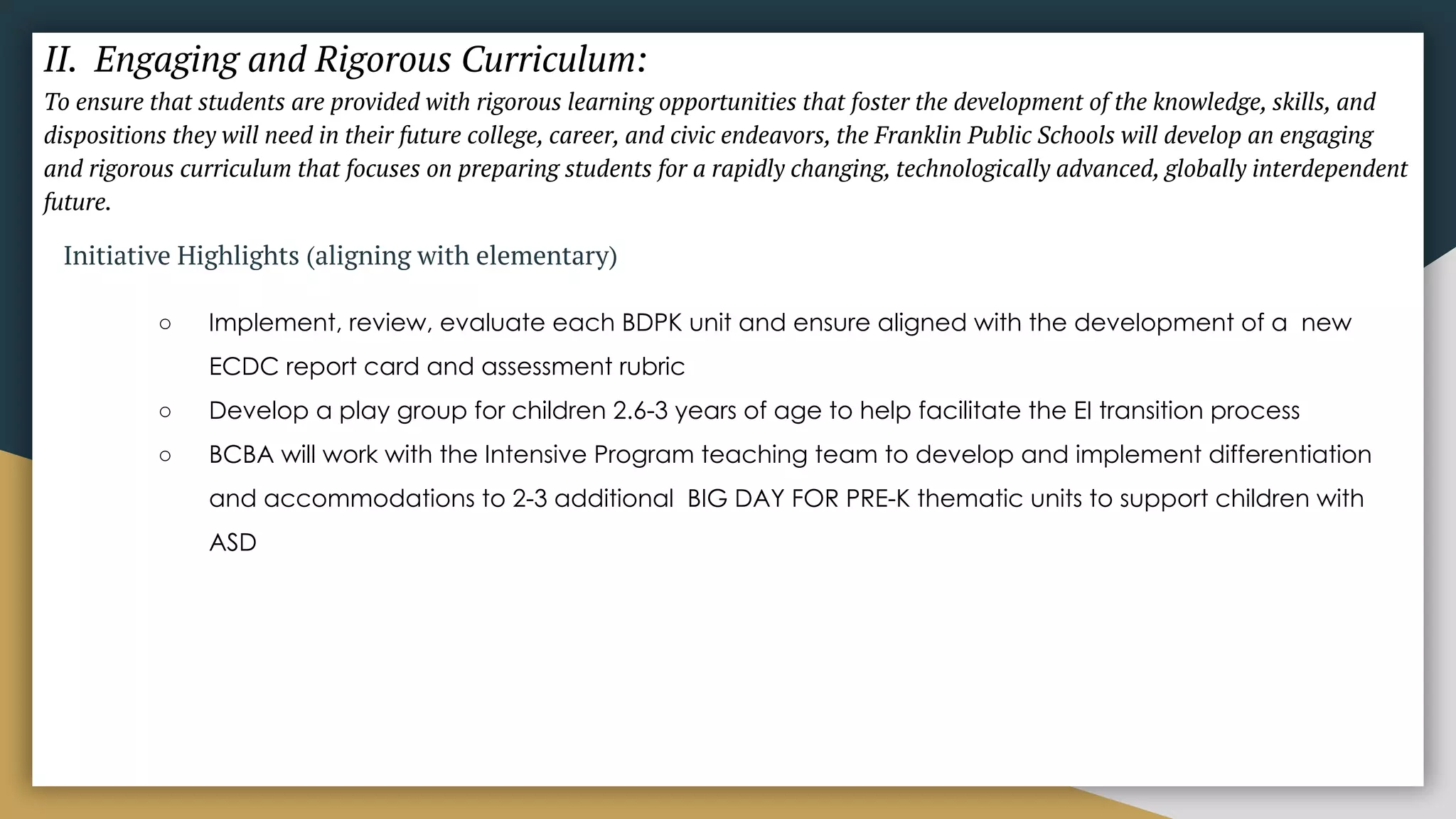 FPS 2019 20 Early Childhood Development Center (ECDC) School ...