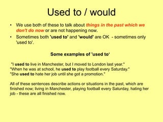 Would and used to | PPT
