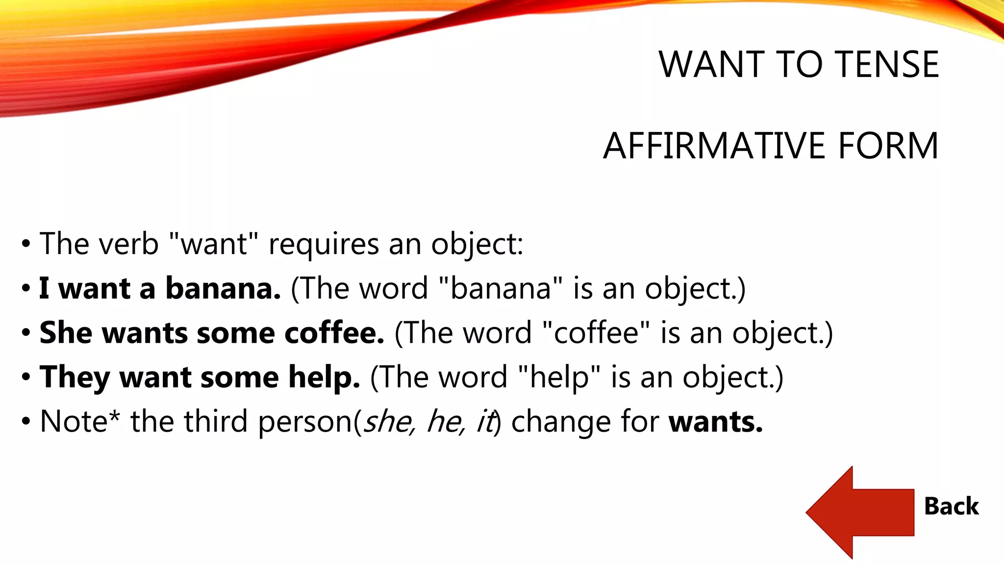 Would like / want to | PPTX