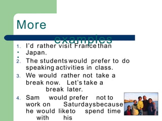 Would rather and would prefer explanation | PPTX