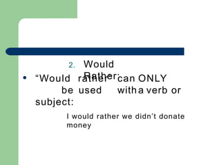 Would rather and would prefer explanation | PPTX