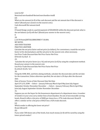 Would you please help me Calculate the cash discount and.pdf