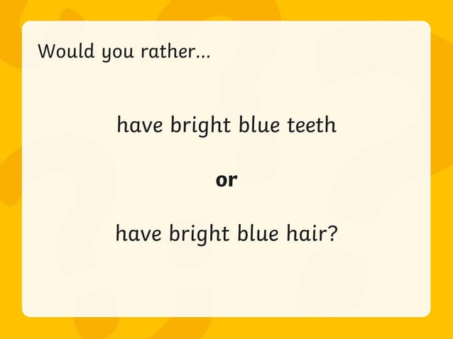 Would You Rather PowerPoint Game.pptx | Fantasy | Genres