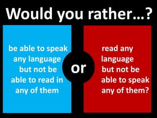 Would you rather...? | PPTX