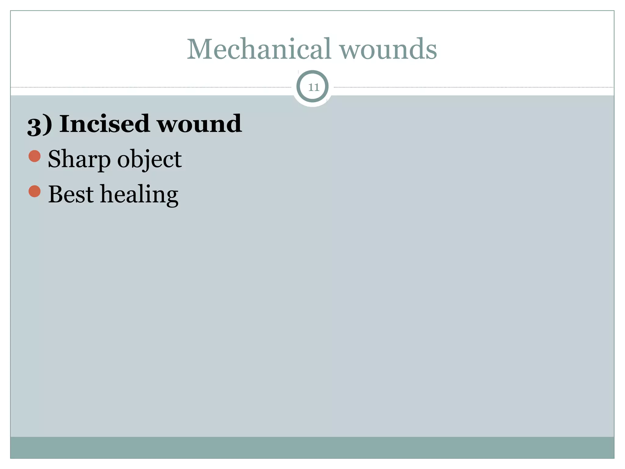 Wound: classification, healing and principle of management | PPT