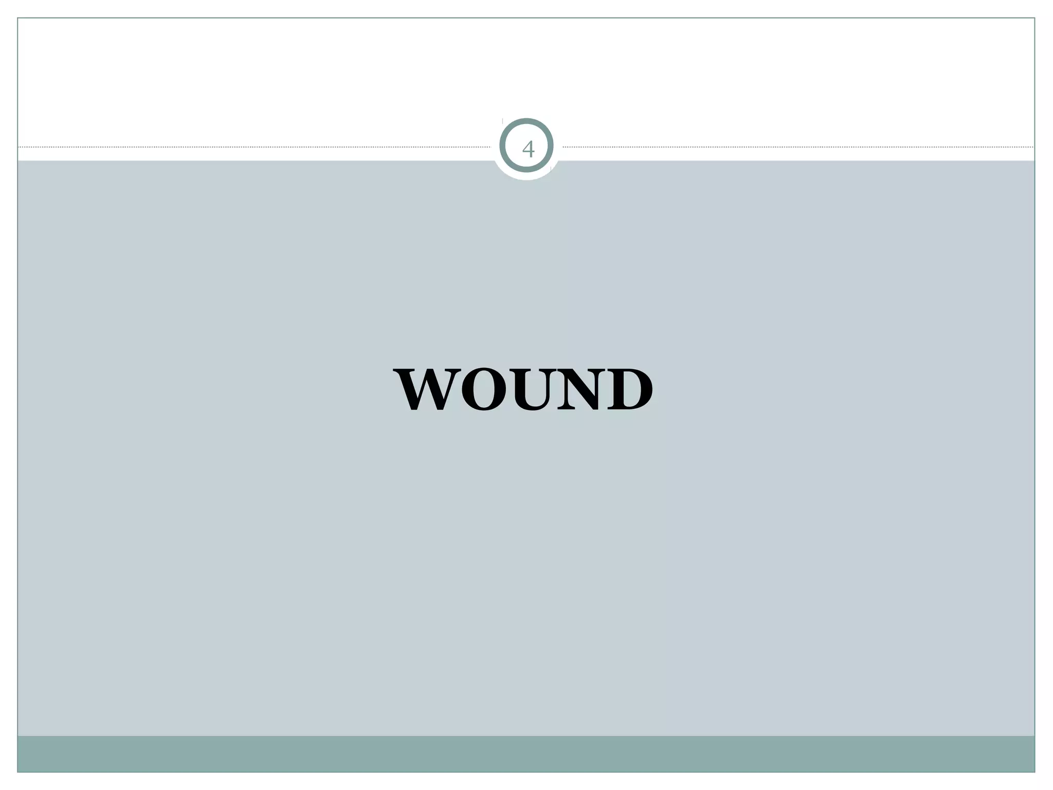 Wound: classification, healing and principle of management | PPT