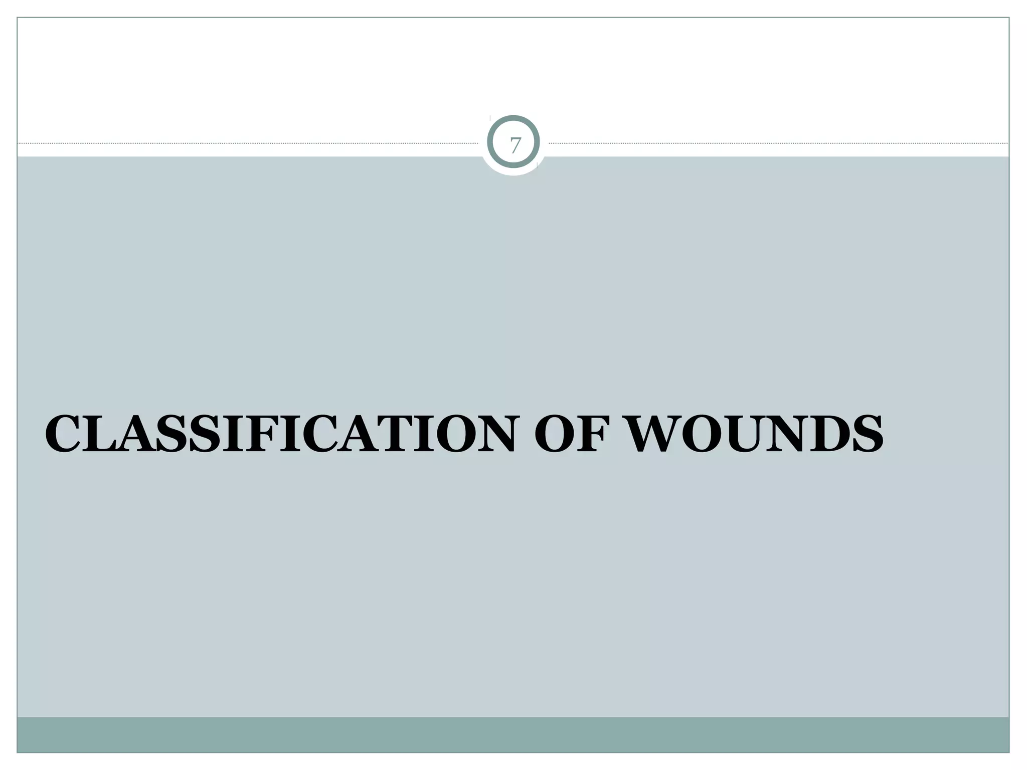 Wound: classification, healing and principle of management | PPT