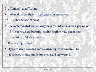 Wound | PPTX | First Aid | Injuries