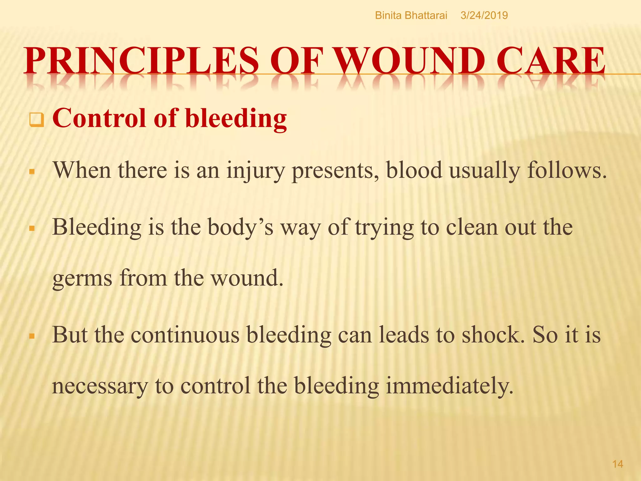 First aid management of Wound | PPTX