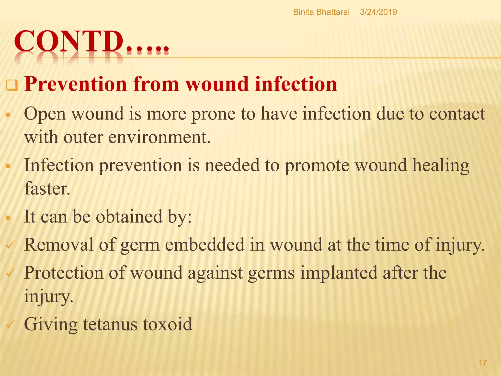 First aid management of Wound | PPTX