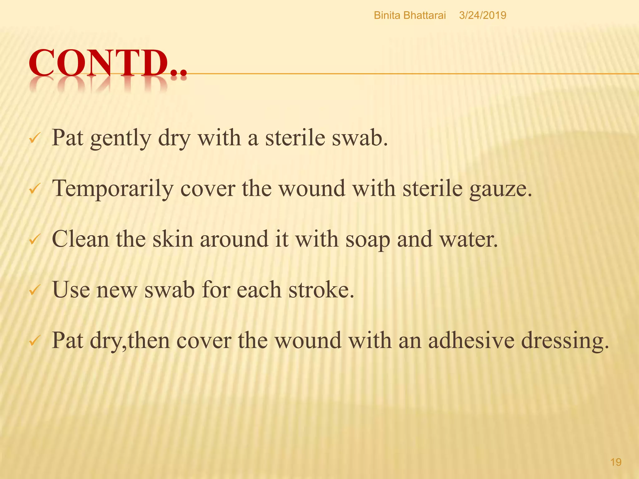 First aid management of Wound | PPTX