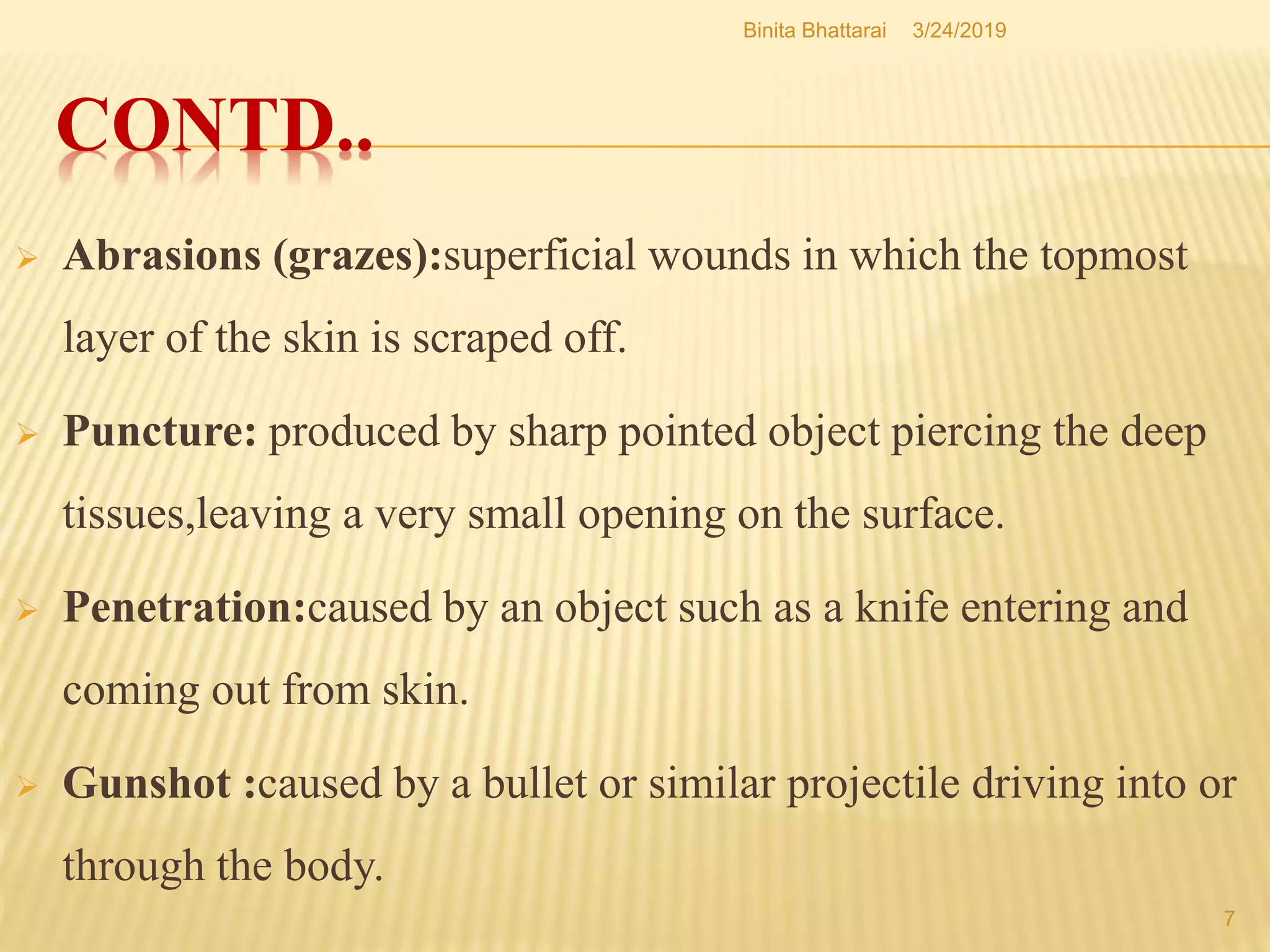 First aid management of Wound | PPTX