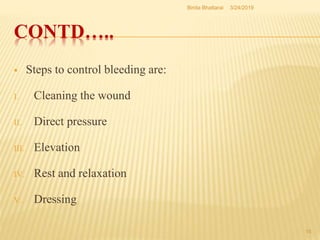 First aid management of Wound | PPTX