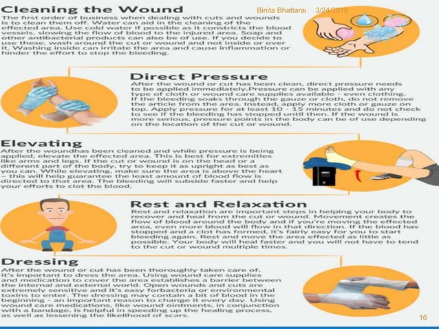 First aid management of Wound | PPTX | First Aid | Injuries