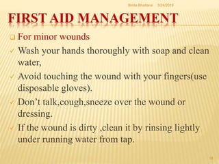 First aid management of Wound | PPTX