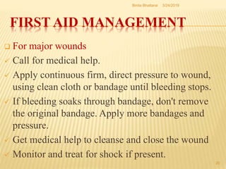 First aid management of Wound | PPTX
