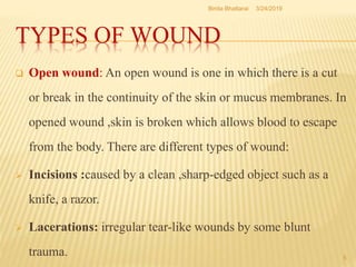 First aid management of Wound | PPTX