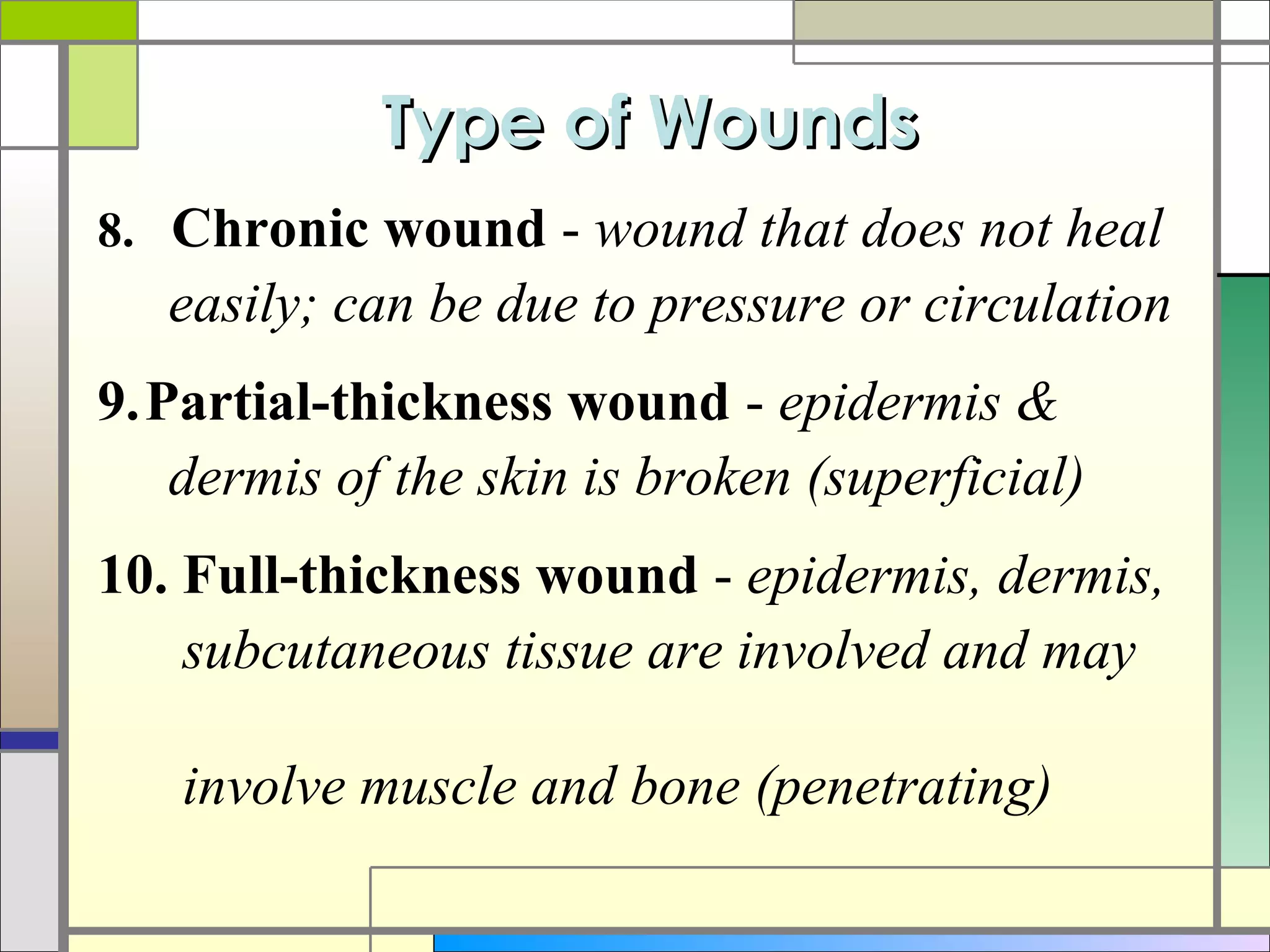 Wound healing and care presentation | PPT