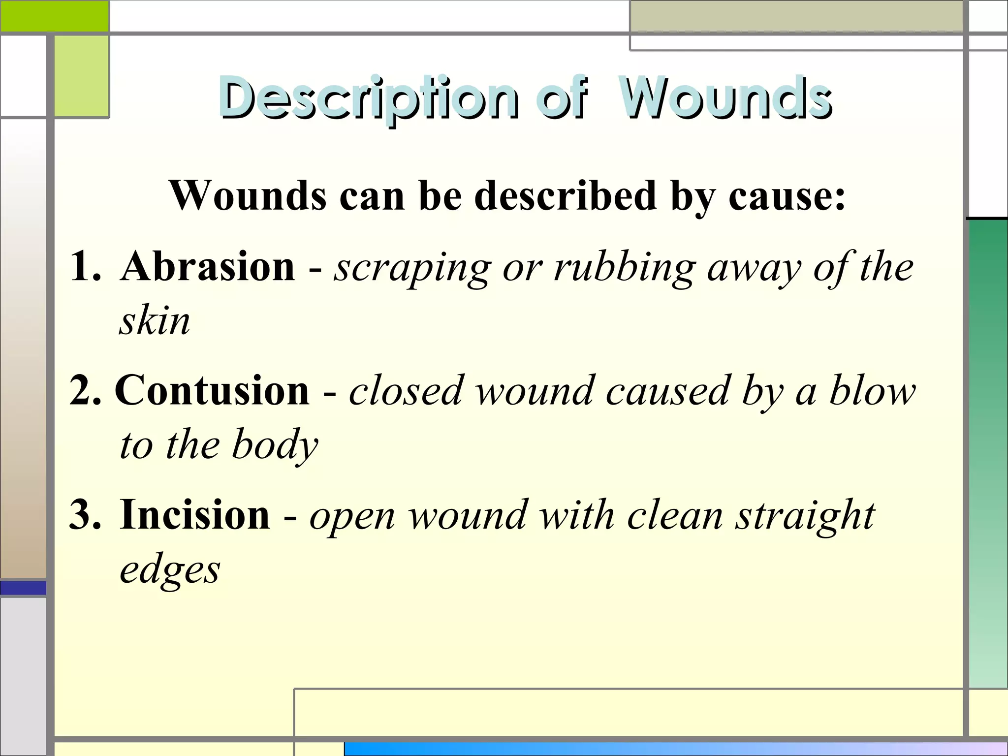 Wound healing and care presentation | PPT