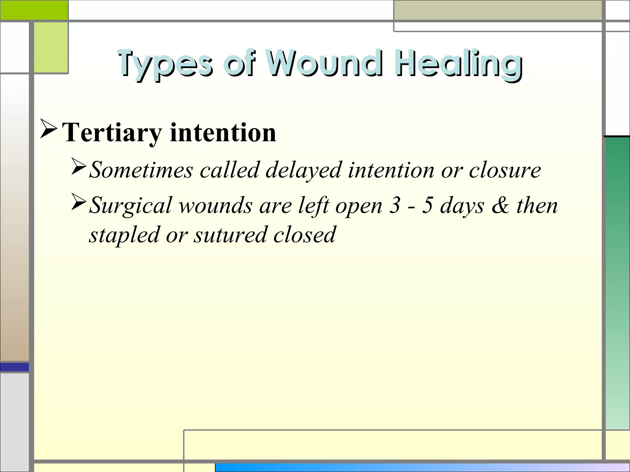 Wound healing and care presentation | PPT