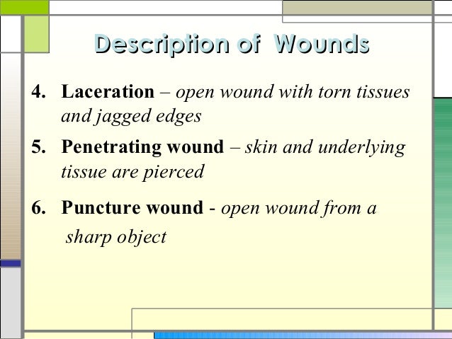Wound healing and care presentation