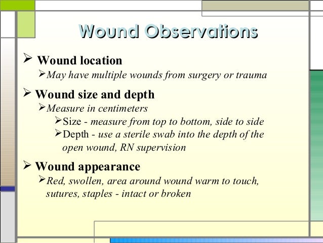Wound healing and care presentation