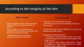 WOUND.pptx | Death, Injury, or Military Conflict | Sensitive Topics