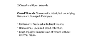wound and the healing process of the wounds | PPTX