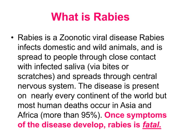 Wound and Rabies Prevention.pptx | Infectious Diseases | Diseases and ...