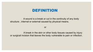 WOUND AND WOUND DRESSING.ppt x | PPTX