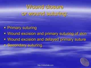 Wound and wound infection | PDF