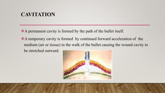 Wound Ballistics Of Rifled Firearm.pptx | First Aid | Injuries