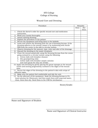 Wound care and dressing | DOCX