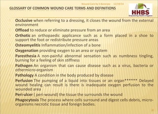 HHBS Wound care Education | PPT | First Aid | Injuries