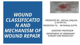WOUND CLASSIFICATION AND MECHANISM OF WOUND REPAIR.pptx