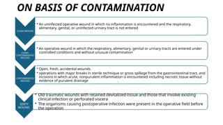 WOUND CLASSIFICATION AND MECHANISM OF WOUND REPAIR.pptx
