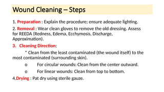 Wound Cleaning & Dressing.pptx - ROLE OF TECHNICIANS | PPTX