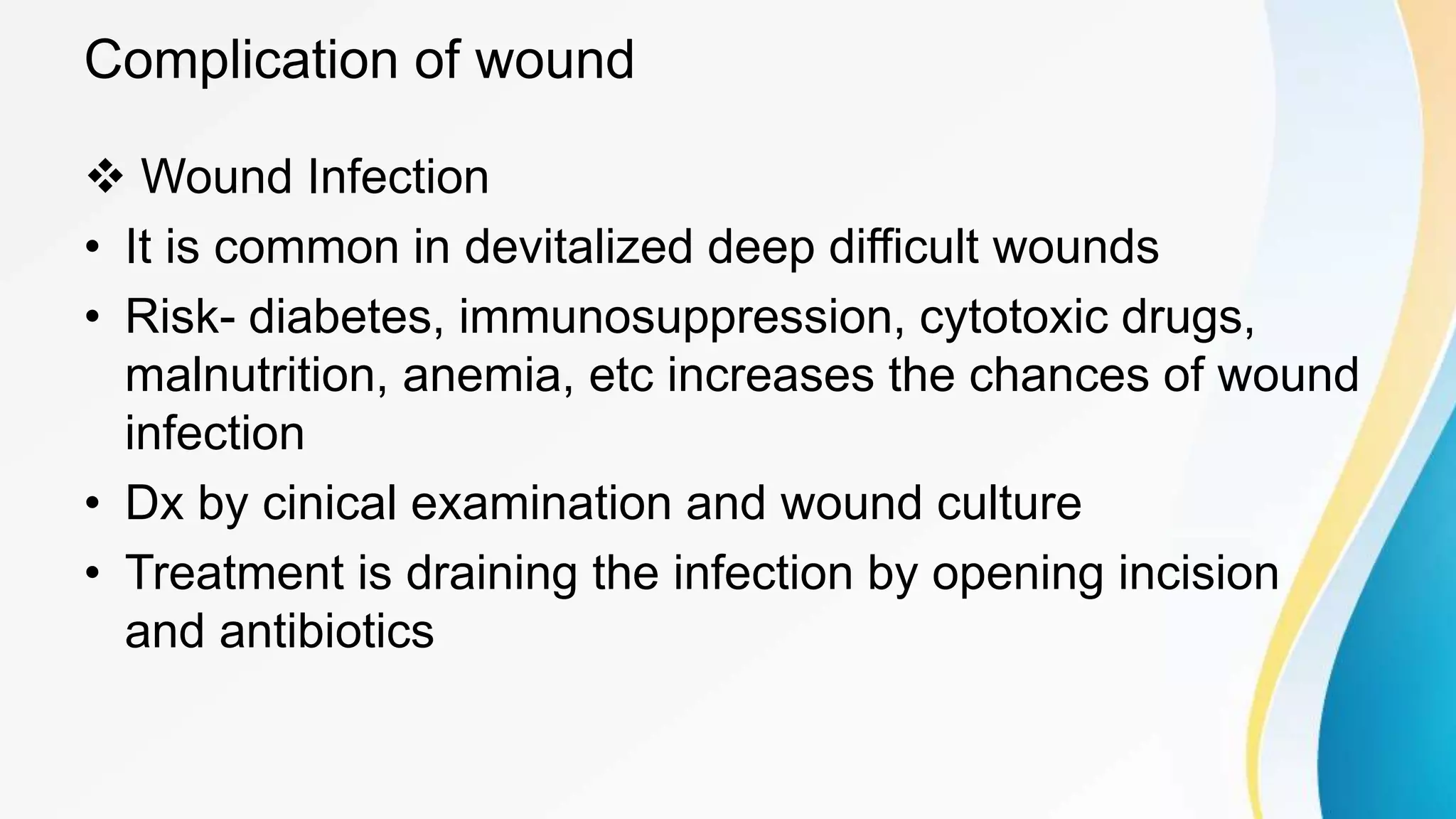 WOUND CLOSURE AND COMPLICATION | PPTX