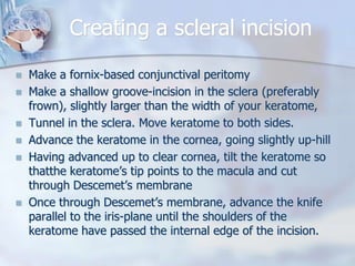 Wound construction For Cataract Surgery | PPTX