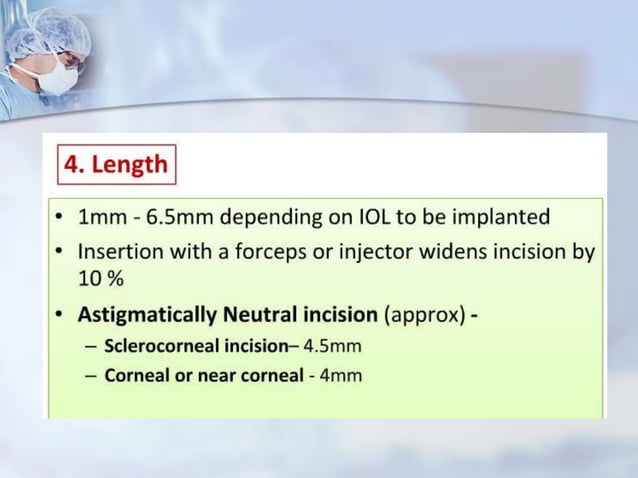 Wound construction For Cataract Surgery | PPTX