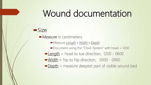 Wound documentation: anatomy & photography