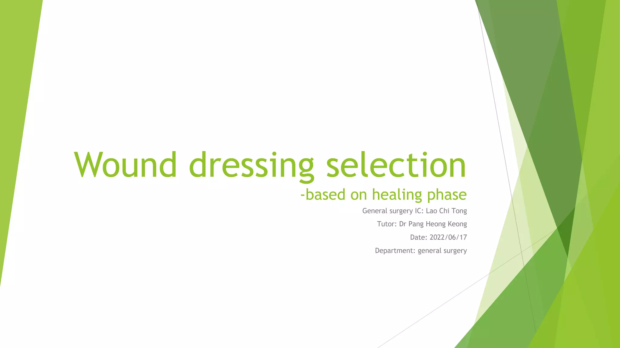 wound dressing selection.pdf | First Aid | Injuries
