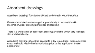 Wound Dressing Types By Doctor faarwqewqeqweqw | PPTX