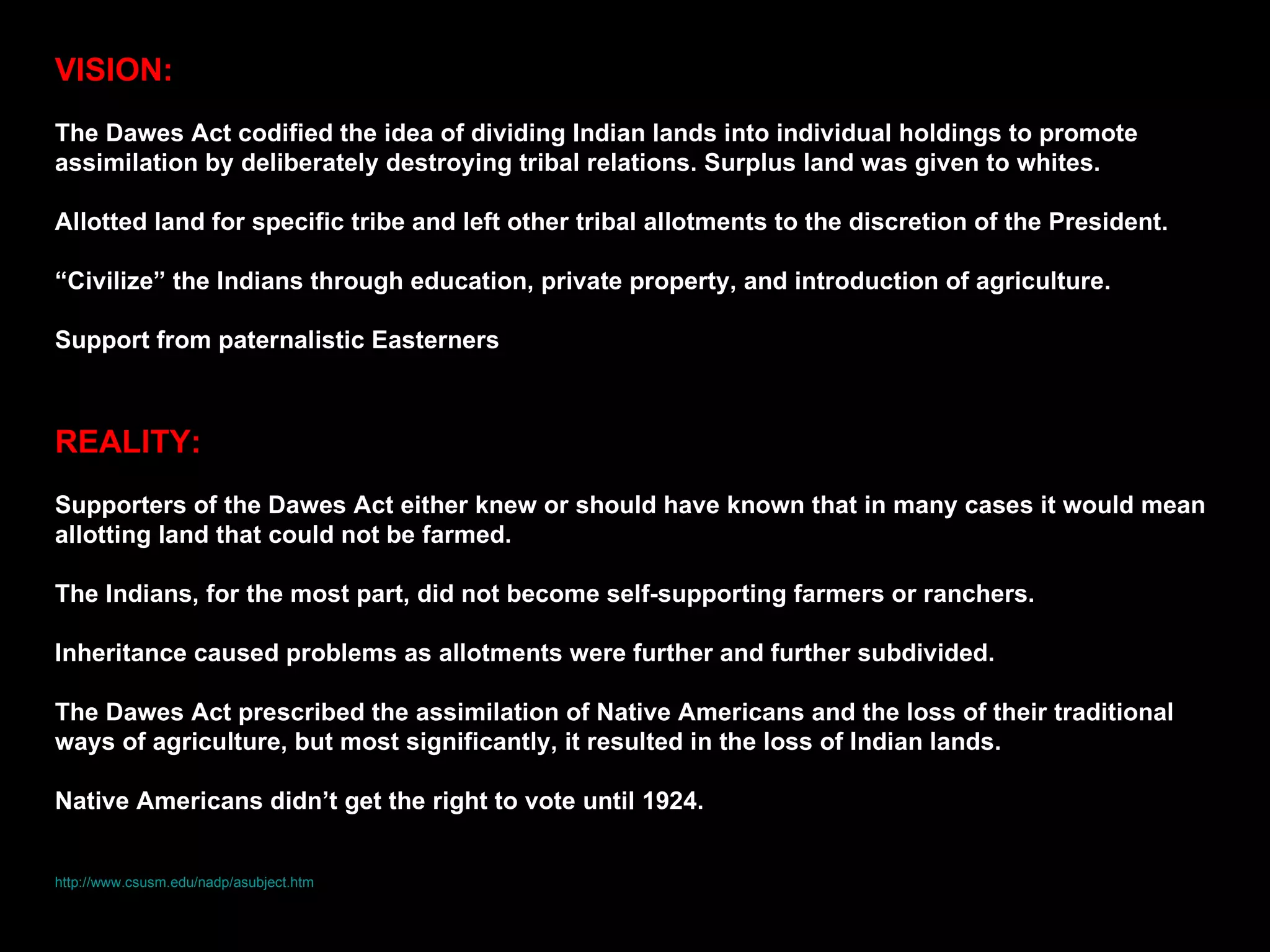 Wounded Knee, Ghost Dance, Dawes Act, Assimilation | PPT