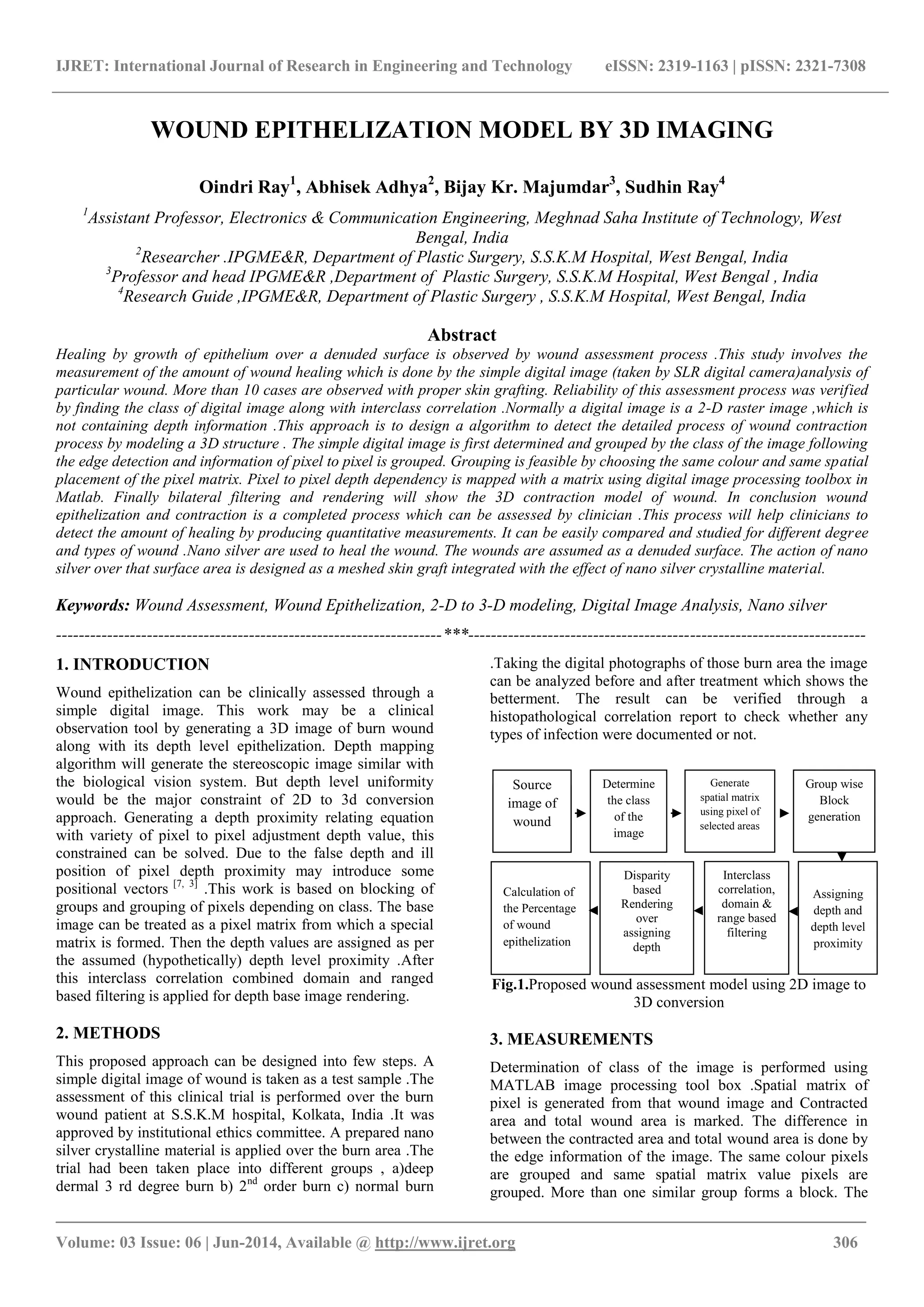 Wound epithelization model by 3 d imaging | PDF