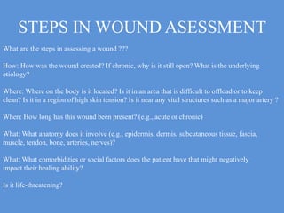 WOund evaluation and preparatioacfoeding to the medicinen.pptx