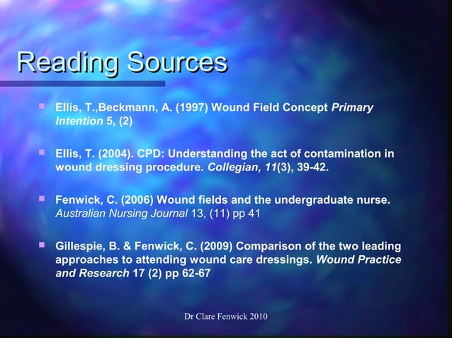 Wound field concept ad | PPT | First Aid | Injuries