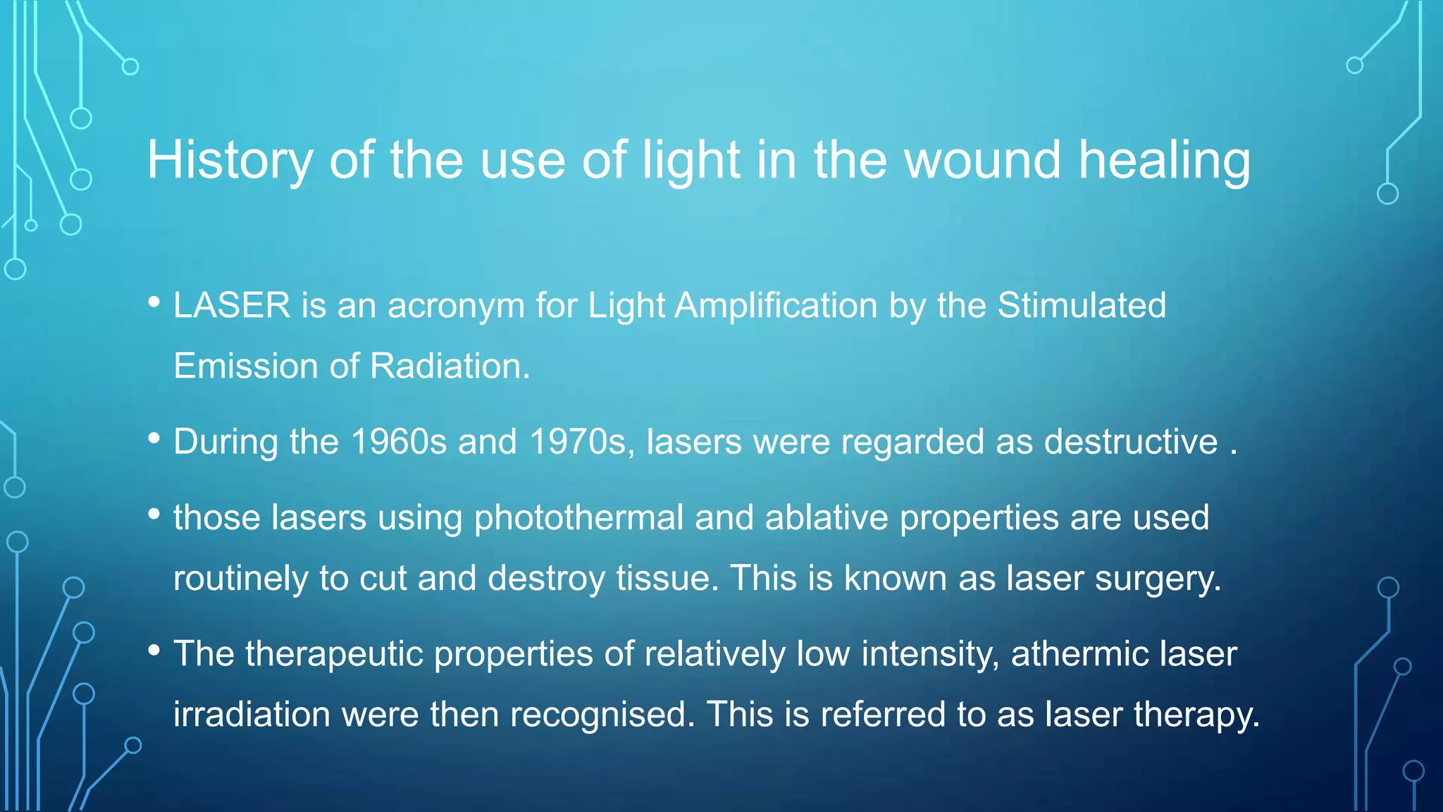 light and wound healing | PPTX