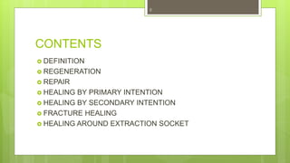 Wound healing prosthodontics | PPTX